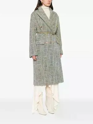 Ermanno Scervino Herringbone Double-breasted Coat