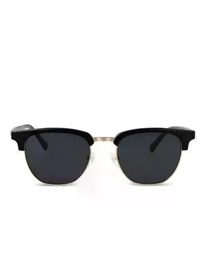 FERRAGAMO Gold-frame Detail Sunglasses - Black