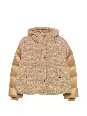 Bogner Cathy-d2 Bouclé-panelled Hooded Jacket - Neutrals