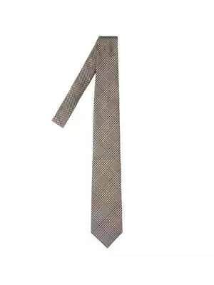 TOM FORD Prince Of Wales Check Tie - Neutrals