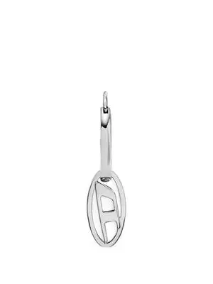 DIESEL® Oval D Hoop Earring - Silver