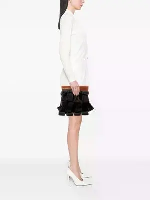 Bottega Veneta 2012-2026 Chunky Ruffled Knit Maxi Intrecciato The Snap Clutch Bag - Brown