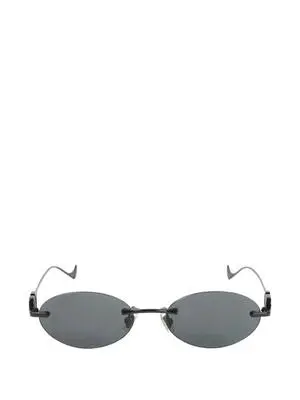 Valentino Garavani Vlogo Oval-frame Sunglasses - Black