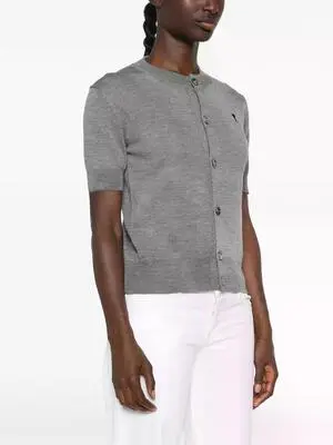 AMI Paris De Coeur Short-sleeve Cardigan