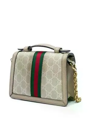 Gucci 2016-2026 Small Gg Supreme Web Ophidia Top Handle Bag Satchel