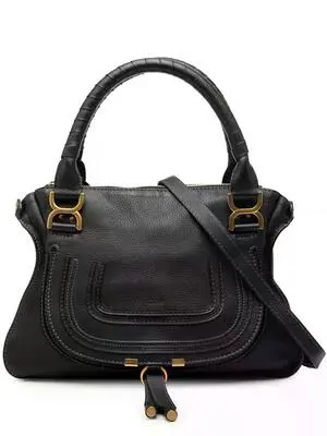 Chloé 2011 Medium Grained Leather Marcie Satchel - Black