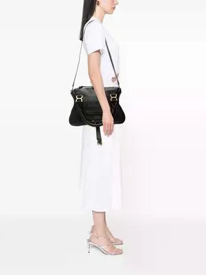 Chloé 2011 Medium Grained Leather Marcie Satchel - Black