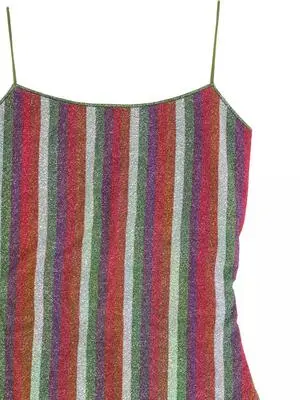 Oseree Lolita Striped Metallic-effect Swimsuit - Pink
