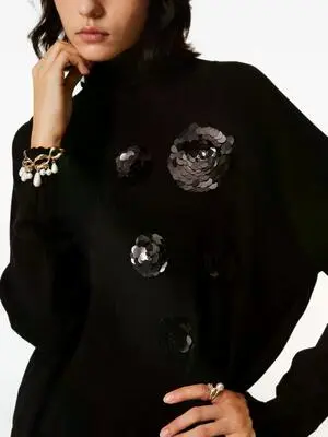 TWINSET Turtleneck Jumper With Sequin Embroidery