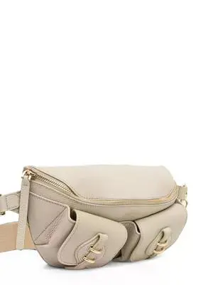 COCCINELLE Small Mavery Pocket Grained Leather Belt Bag - Neutrals