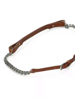 HED MAYNER Chain-link Leather Belt