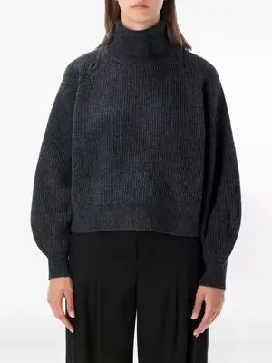 SESSUN Yinga Ribbed-knit Cut-out Sweater - Grey