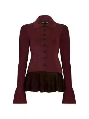 Proenza Schouler Martina Jacket In Compact Stretch Viscose - Red