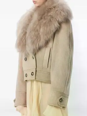 Blumarine Double-breasted Faux-fur Collar Coat
