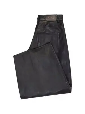 Paul Smith Barrel-leg Leather Trousers