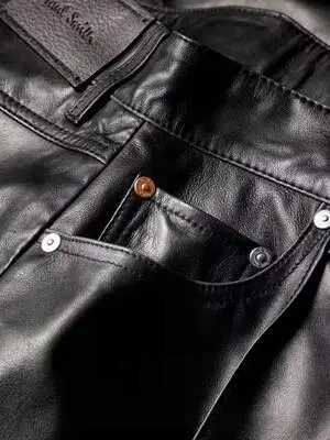 Paul Smith Barrel-leg Leather Trousers