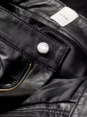 Paul Smith Barrel-leg Leather Trousers