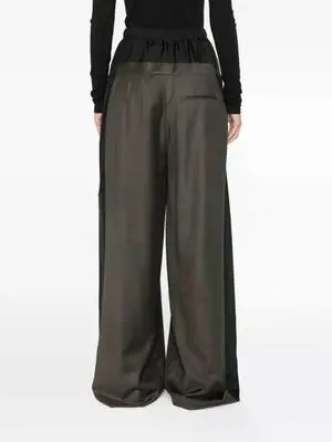 LUTZ HUELLE Contrast-panel Wide-leg Trousers