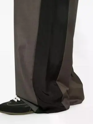 LUTZ HUELLE Contrast-panel Wide-leg Trousers