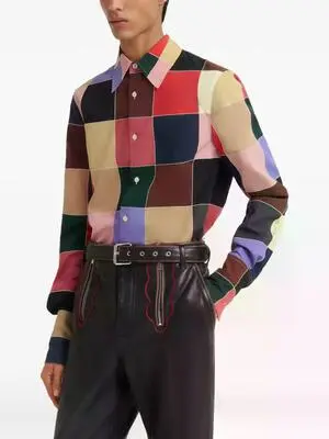 Marni Multicolour Patchwork Poplin Shirt