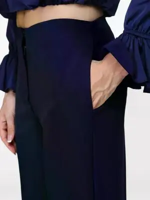 HANITA Pressed-crease Straight-leg Trousers - Blue