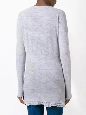 Dsquared2 Oversize Ruffled Hem T-shirt - Grey
