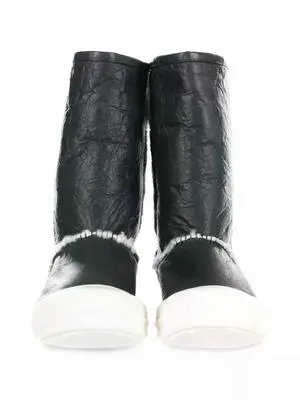 Rick Owens Shearling-trim Ankle Boots