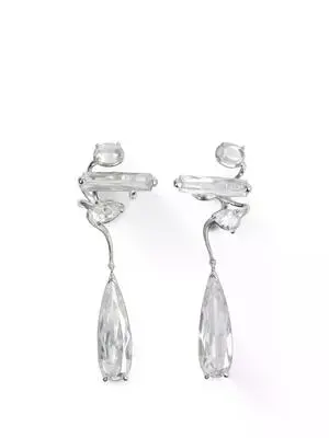 ALAN CROCETTI Clear Mixed Drop Crystal-embellished Cuffs