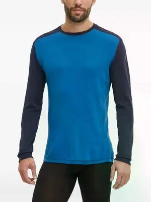 Smartwool Colour-block Long-sleeve Thermal T-shirt - Blue