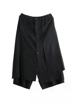 Yohji Yamamoto Layered Button-down Wide-leg Trousers