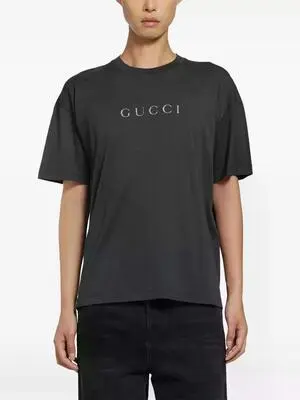 Gucci Logo-print Cotton T-shirt - Black