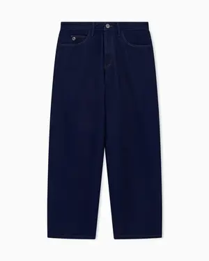 Giorgio Armani 5-pocket Pant Oversized Denim In Cotton And Virgin Wool
