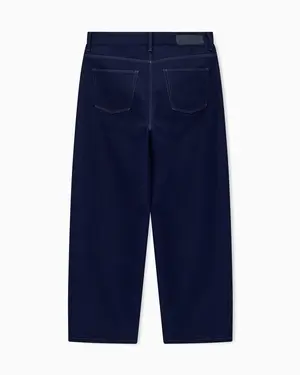 Giorgio Armani 5-pocket Pant Oversized Denim In Cotton And Virgin Wool