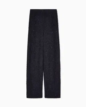 Giorgio Armani Viscose Terrycloth Pants With Metallic Fiber