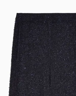 Giorgio Armani Viscose Terrycloth Pants With Metallic Fiber