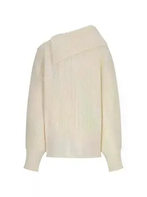 Blumarine Button-embellished Ribbed Sweater