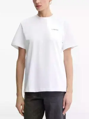 LA MANIA Crew-neck Cotton T-shirt - White