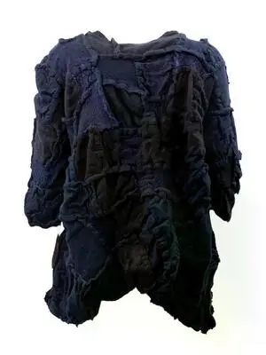 DANIELA GREGIS Mosaic Patchwork Crinkled Blouse