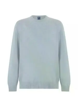 Fedeli Argentina Crew-neck Cashmere Sweater - Blue