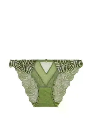 AUBADE Paradis Exotique Embroidered Briefs - Green