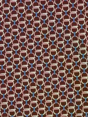 FERRAGAMO Gancini-links Print Silk Tie