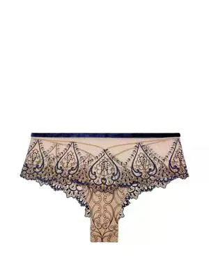 AUBADE Coeurs Enlacés Embroidered Briefs - Neutrals