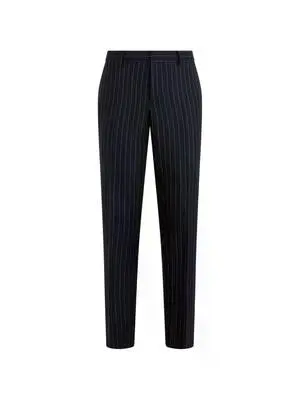 Moschino Pinstripe-pattern Pleated Trousers - Blue