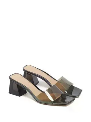 GIANVITO ROSSI Cosmic Square-toe Sandals - Black