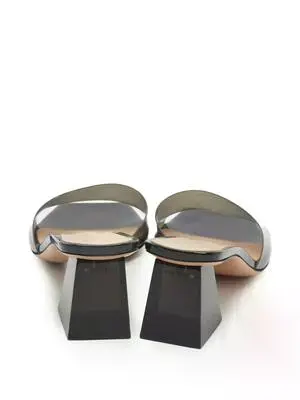 GIANVITO ROSSI Cosmic Square-toe Sandals - Black