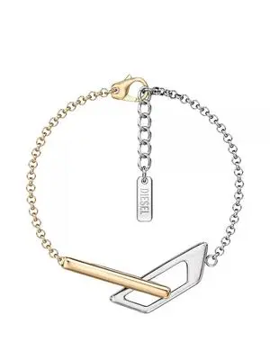 DIESEL® Two-tone Logo-pendant Bracelets