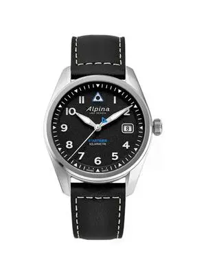 ALPINA Startimer Pilot Solarmetre 38mm Watch - Black