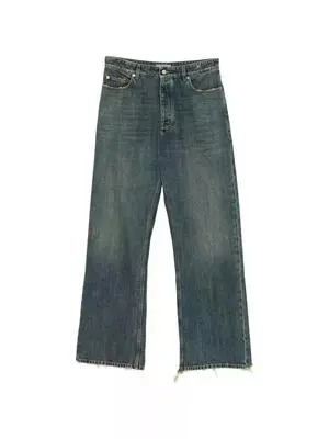 Balenciaga Distressed Wide-leg Jeans
