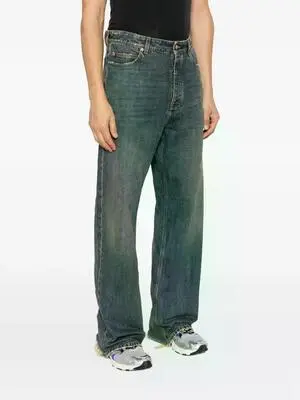 Balenciaga Distressed Wide-leg Jeans