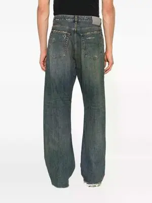 Balenciaga Distressed Wide-leg Jeans